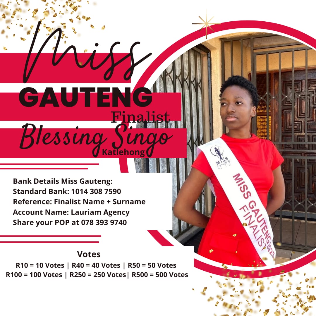 Voting Poster - Miss Gauteng 2025 Finalist